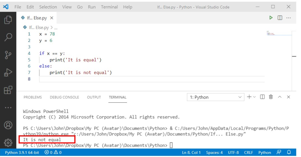 Introduction To Python If Else Statement With Practical Examples Codingstreets