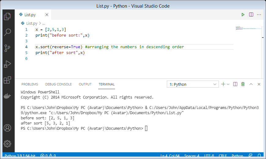Introduction To Python List Methods With Practical ions 
