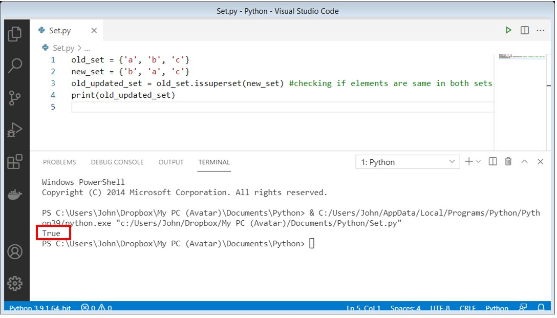 Introduction to Python Set Methods with Practical Examples - codingstreets