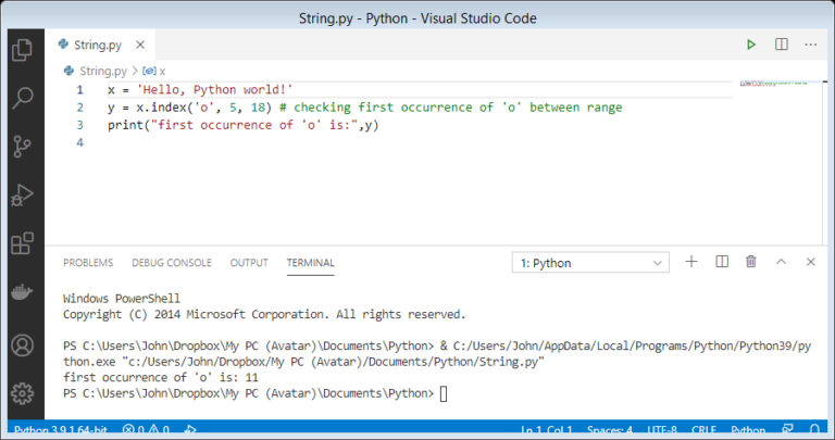 Python String Method Index Isalnum Isdecimal Codingstreets