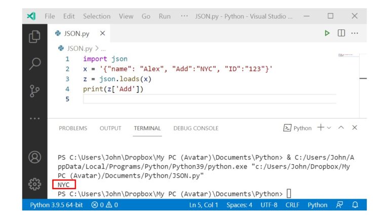 Introduction To Python JSON With Examples Codingstreets
