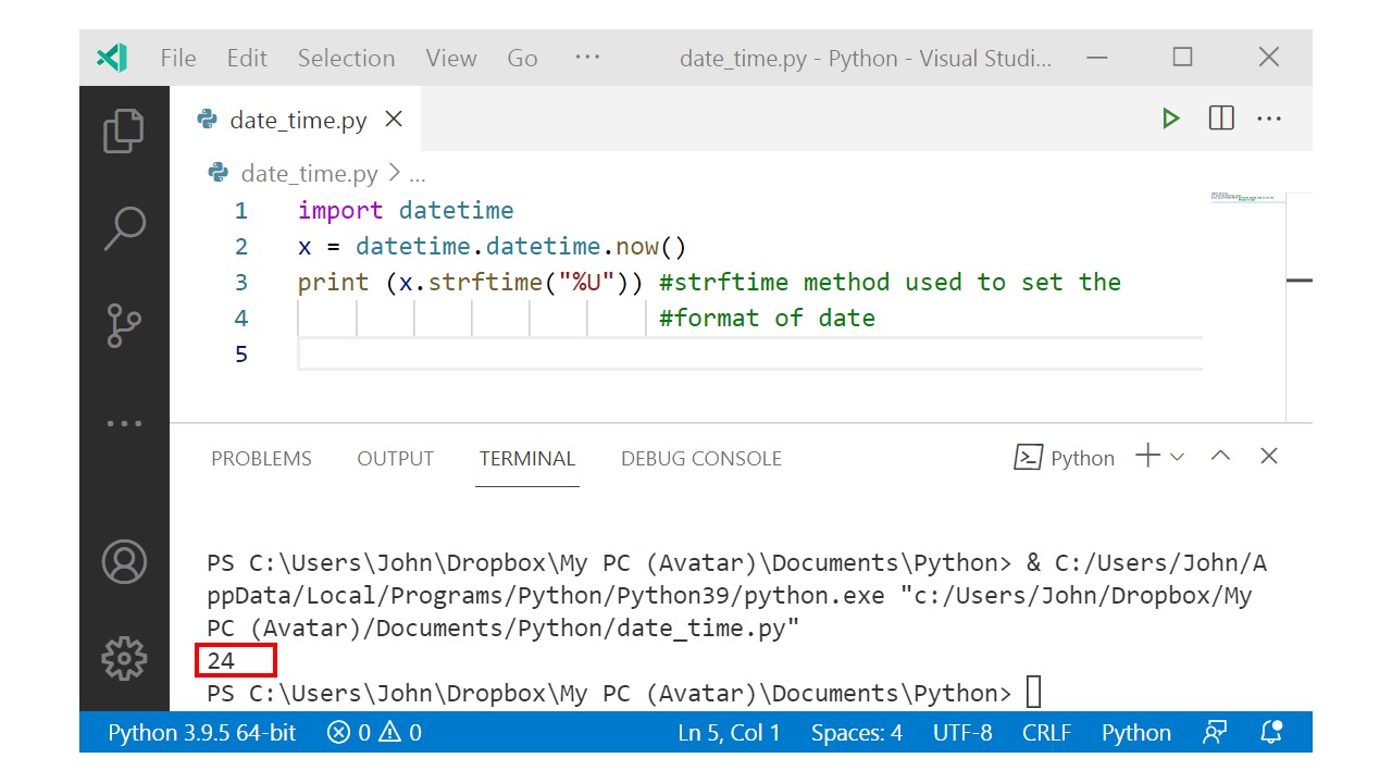 Python Strftime Method Of Date Time Module With Practical Examples Codingstreets