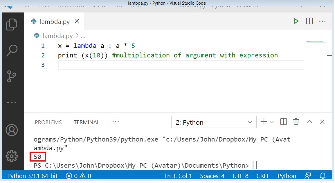 Introduction A Unique Insider Python Lambda Function Codingstreets