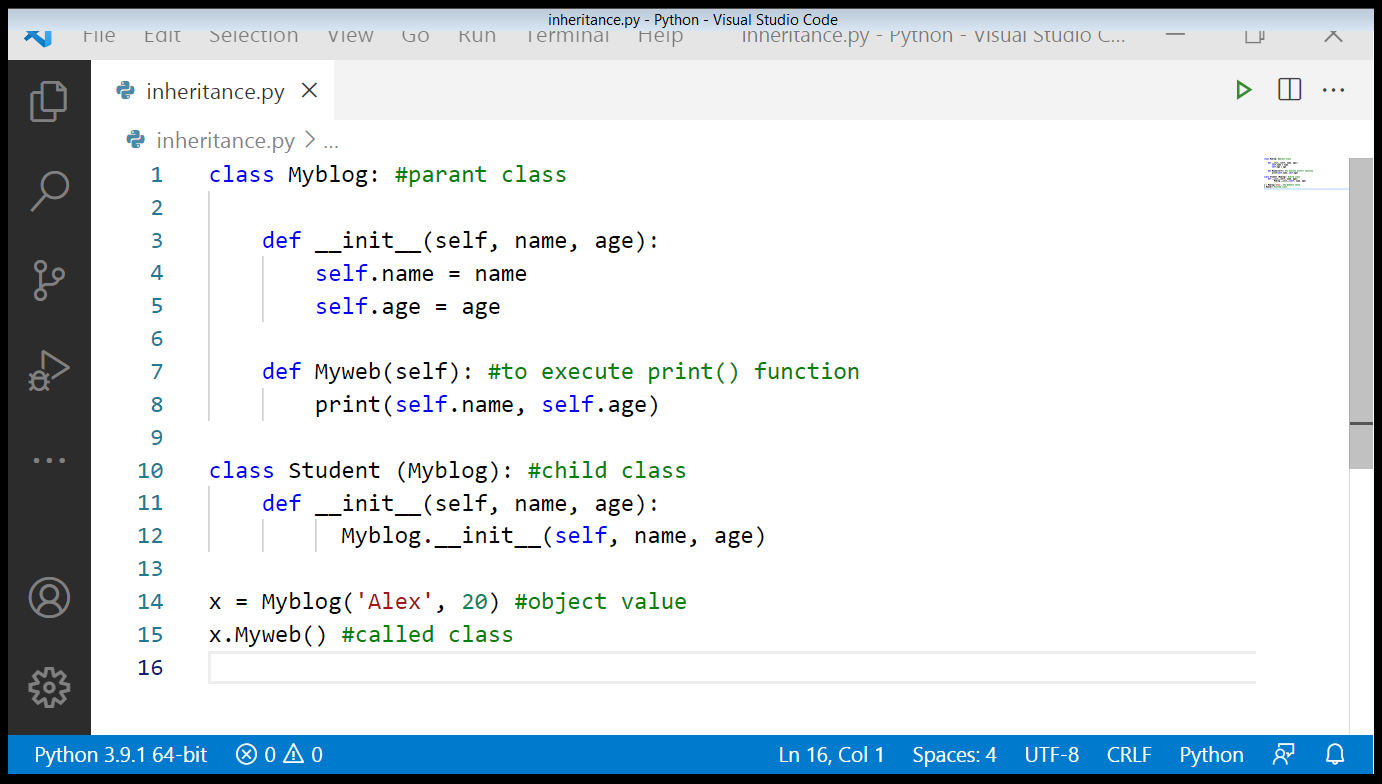 Introduction To Python Inheritance Codingstreets