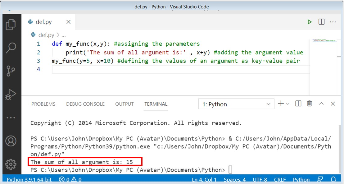 Introduction To Python Def Function With Practical Examples Codingstreets