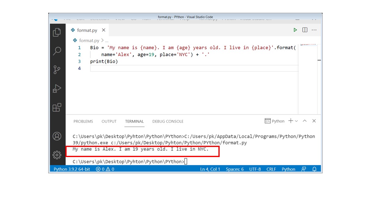 Introduction To Python Format Method Codingstreets 9404