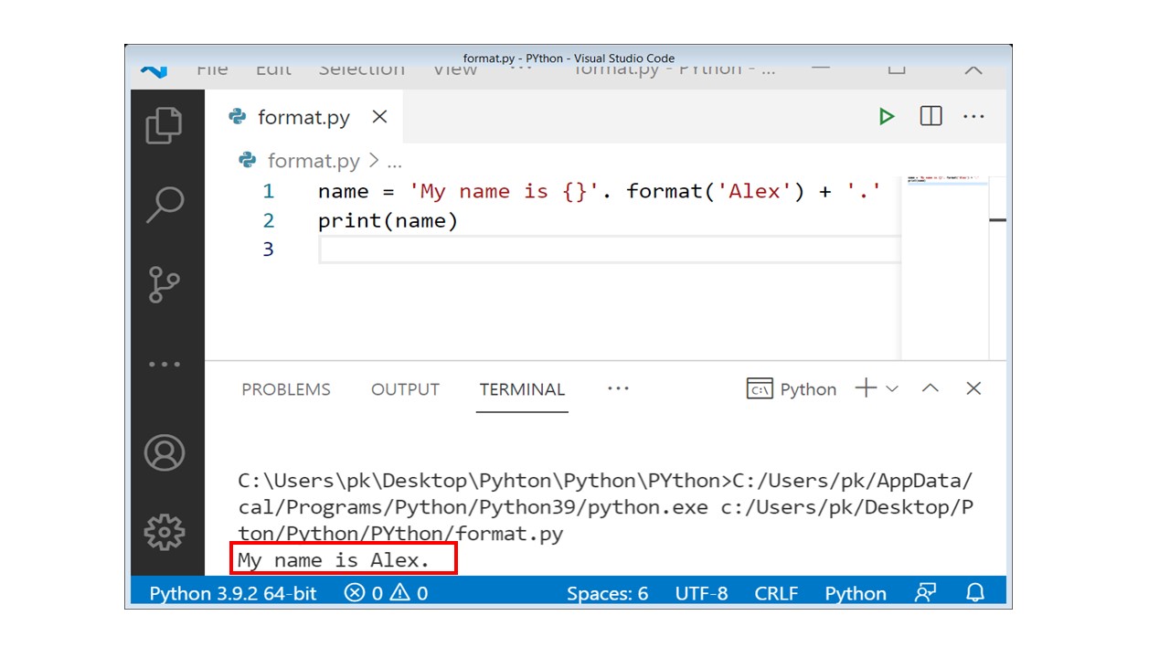 Introduction to Python format() method - codingstreets