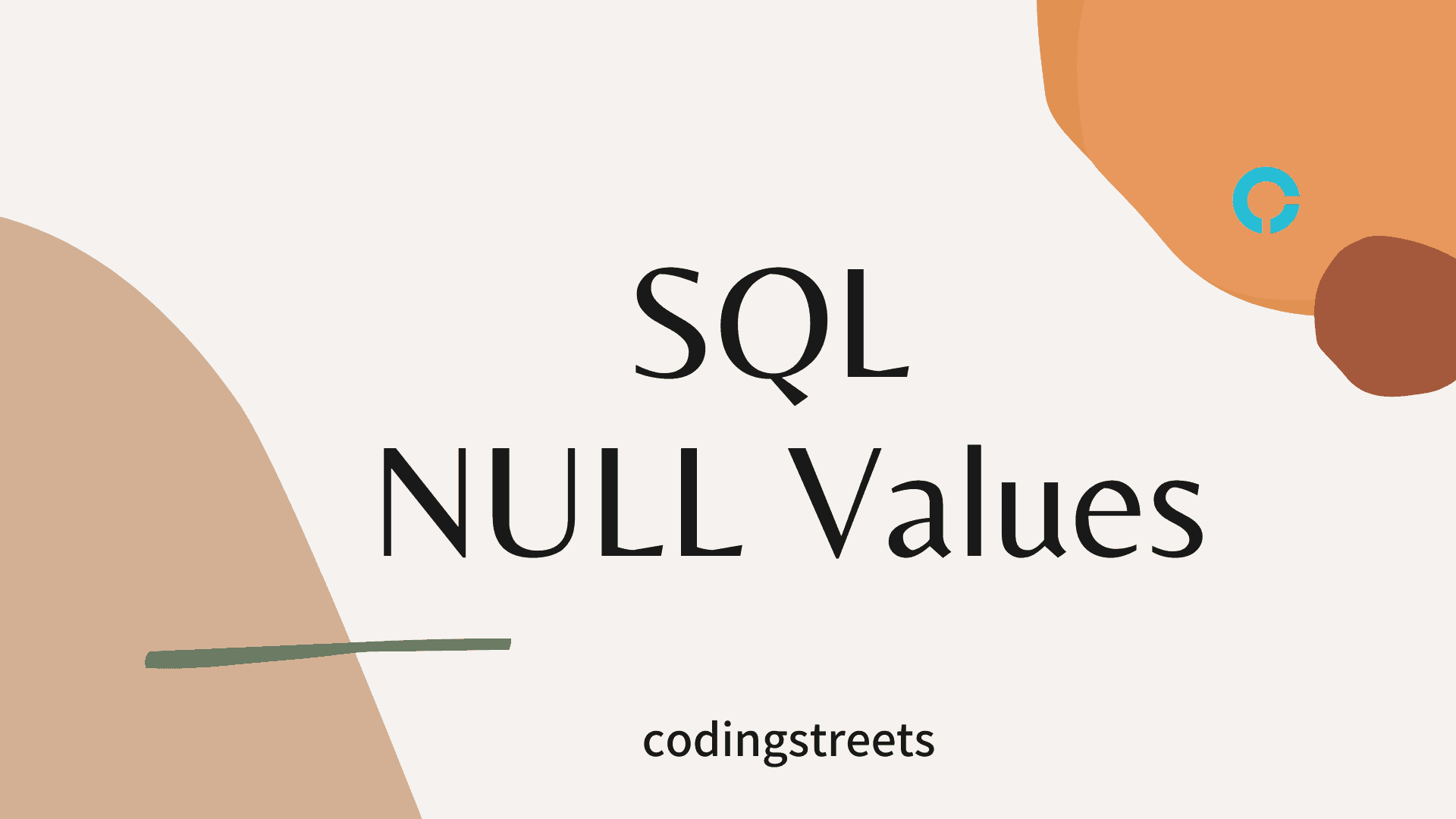 Get Started SQL Null Values Codingstreets