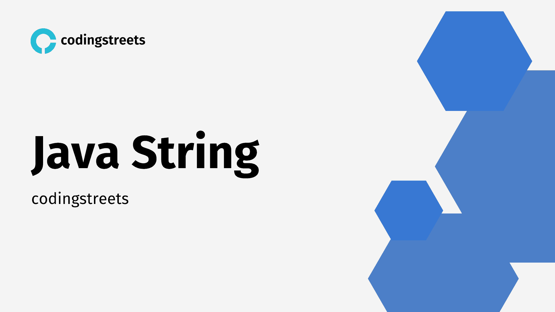 Get Started Java String